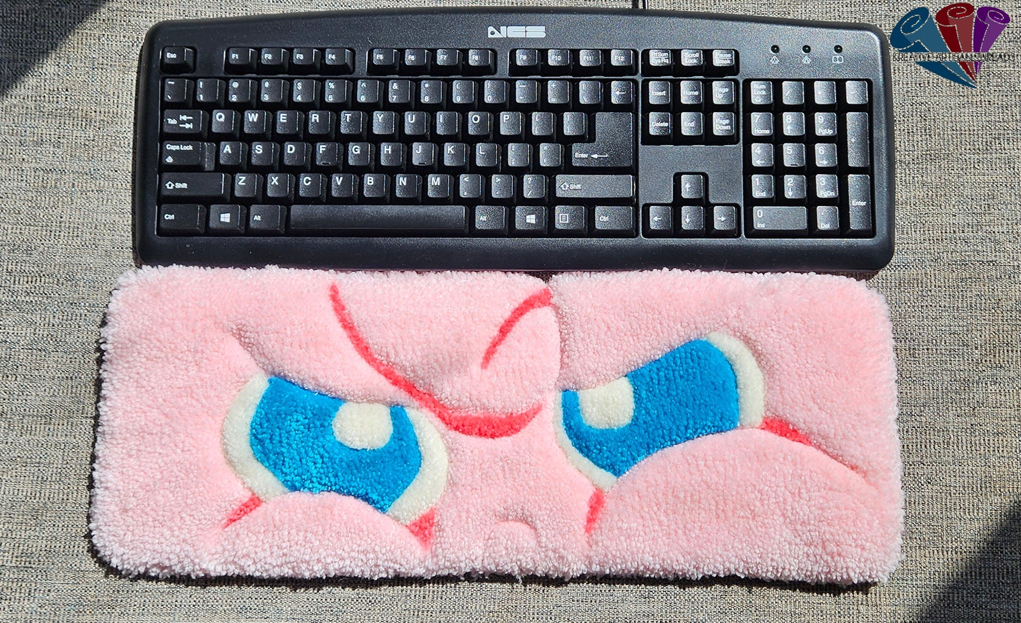 Handmade Plush Tufted Keyboard Rug "Anime Eyes" - Jigglypuff – Kreative ...